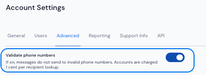 Advanced Settings – Sakari Support Center