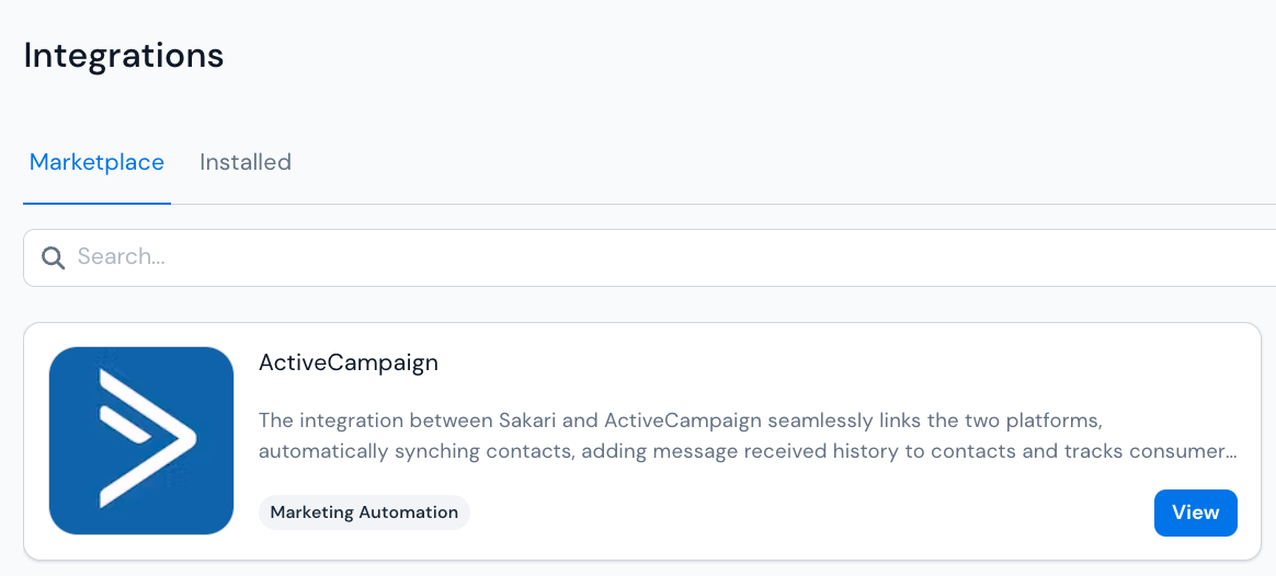 Set Up the ActiveCampaign Integration – Sakari Support Center