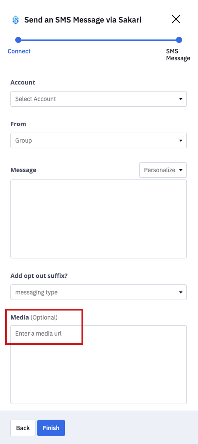 Send an image message (MMS) from ActiveCampaign – Sakari Support Center